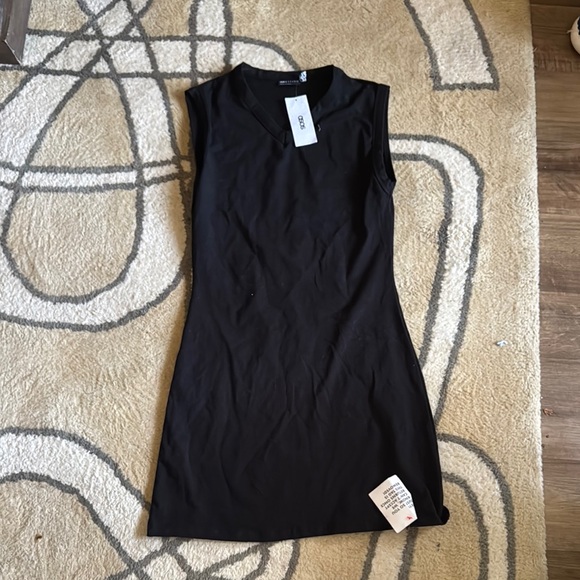 ASOS | Dresses | Nwt Asos Black Sheath Mini Dress Mock Neck Sleeveless ...